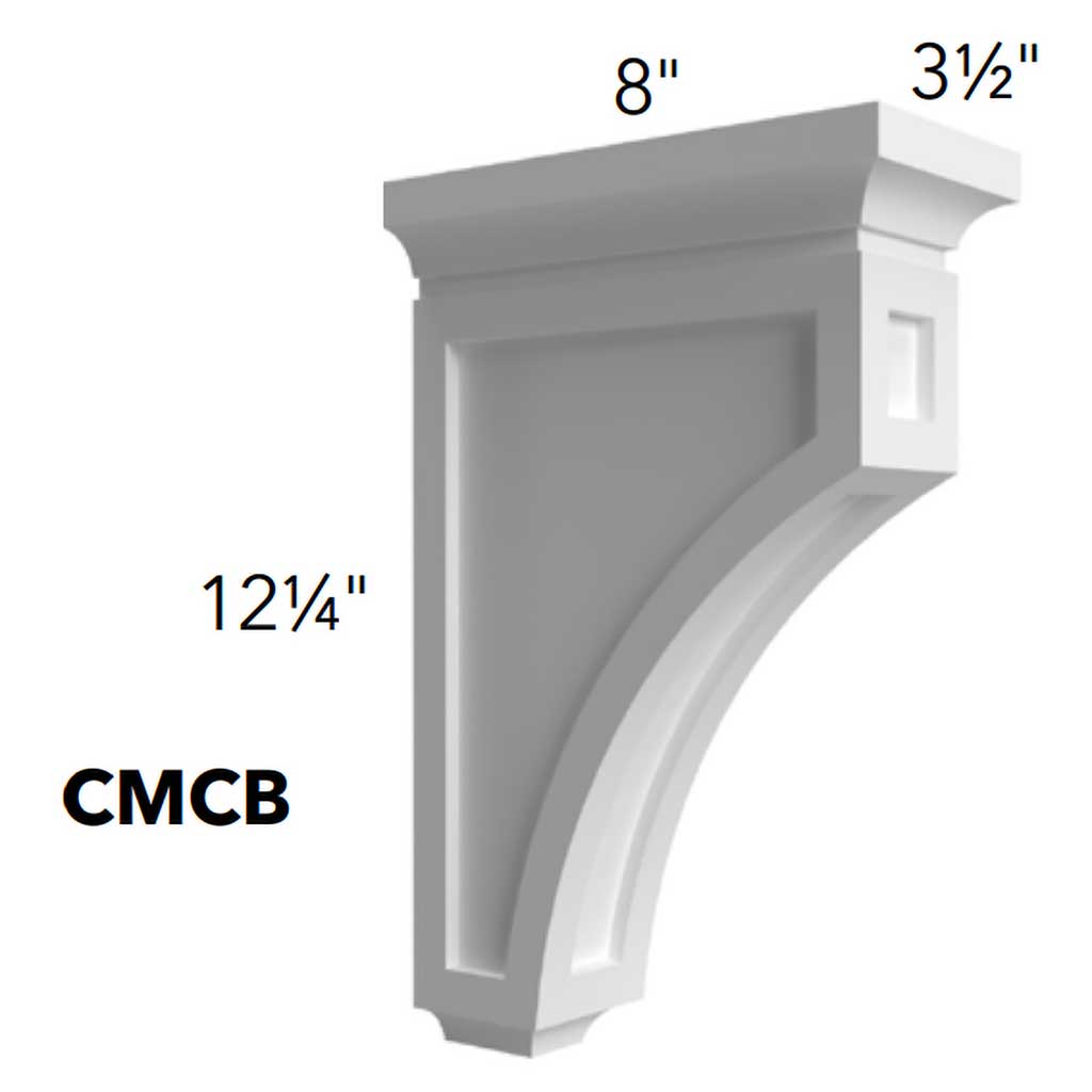 Luna Timber Corbels - 3-1/2"W X 12-1/4"H X 8"D Corbel - CMCB – Cabinet ...