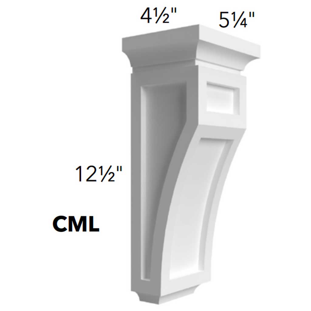 Fusion Nickel Corbels - 5-1/4"W X 12-1/2"H X 4-1/2"D Corbel - CML ...