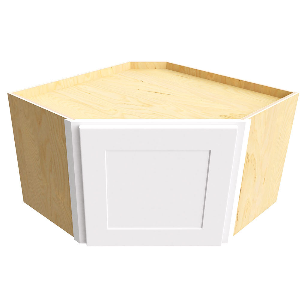 Galaxy Frost Wall Cabinets - 24"W X 15"H X 24"D Diagonal Wall Corner ...